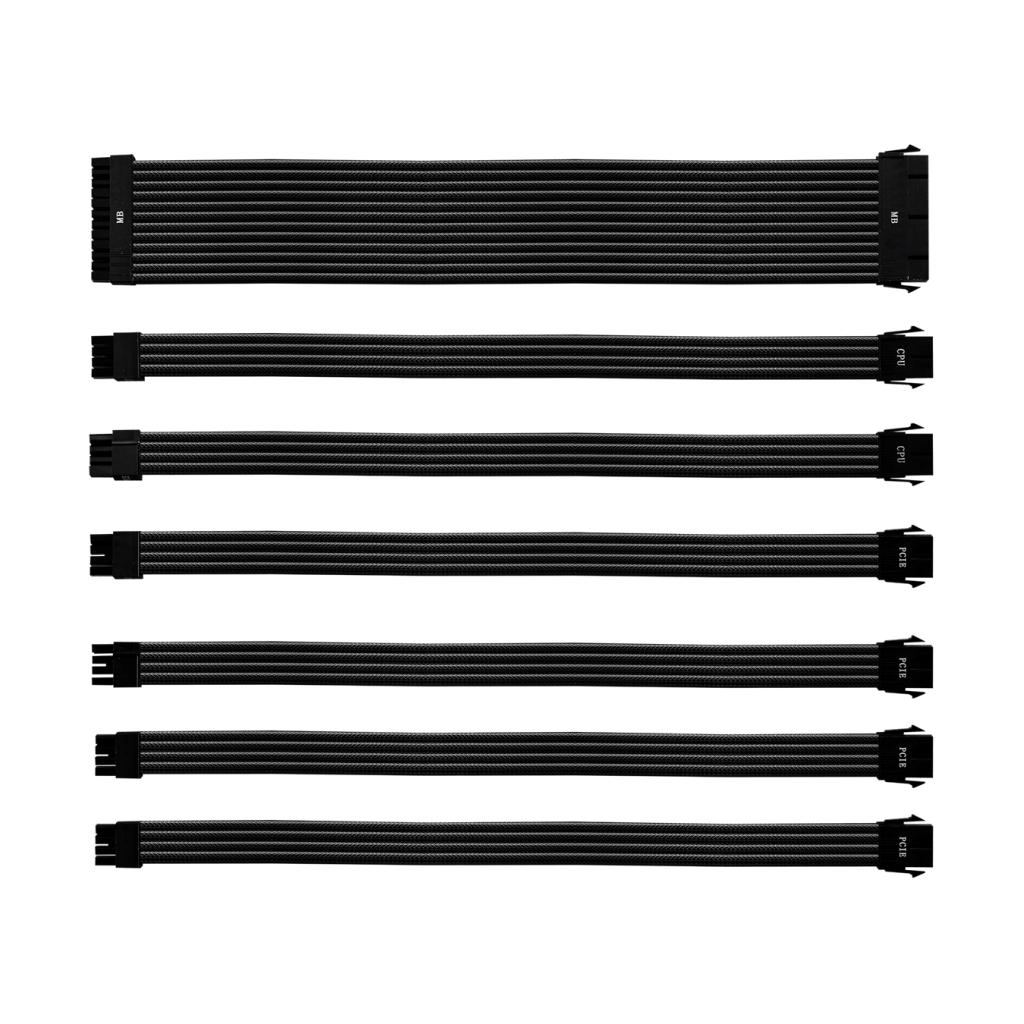 KIT CABLES EXTENSION COOLER MASTER BLACK- CONECTOR UNIVERSAL - Trulu Store
